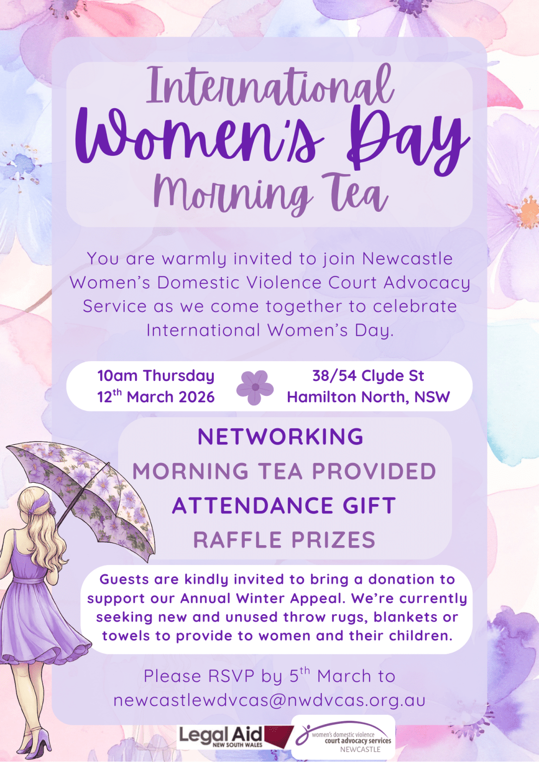 International Women's Day Morning Tea - NWDVCAS | Newcastle & Lake ...